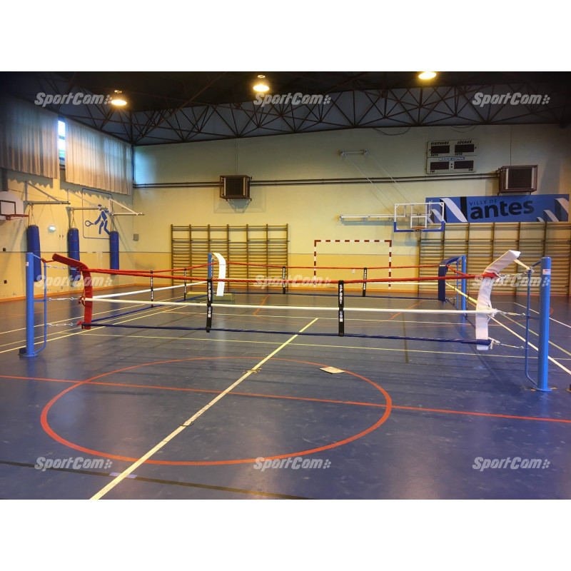 Ground-anchored boxing ring with all-steel posts | SportCom