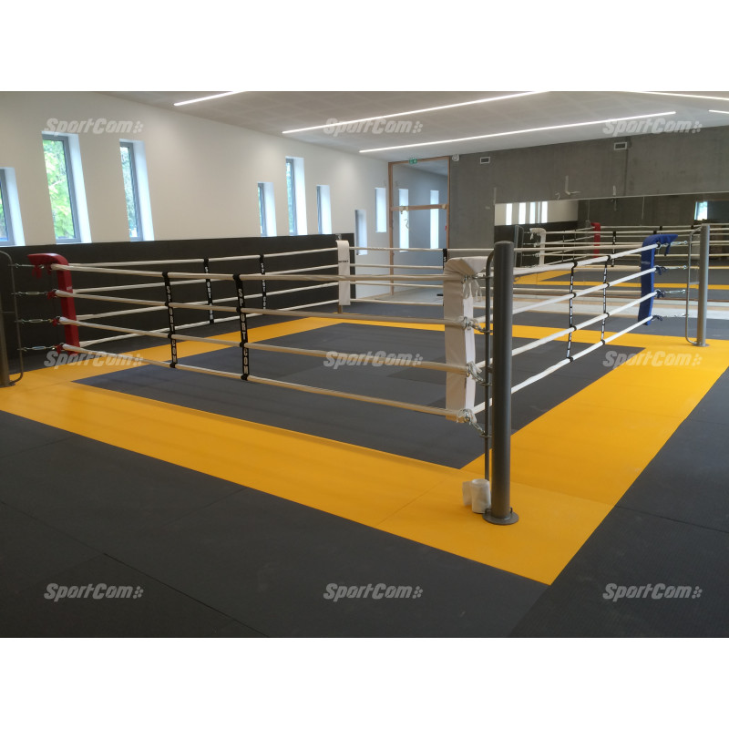 Ground-anchored boxing ring with all-steel posts | SportCom