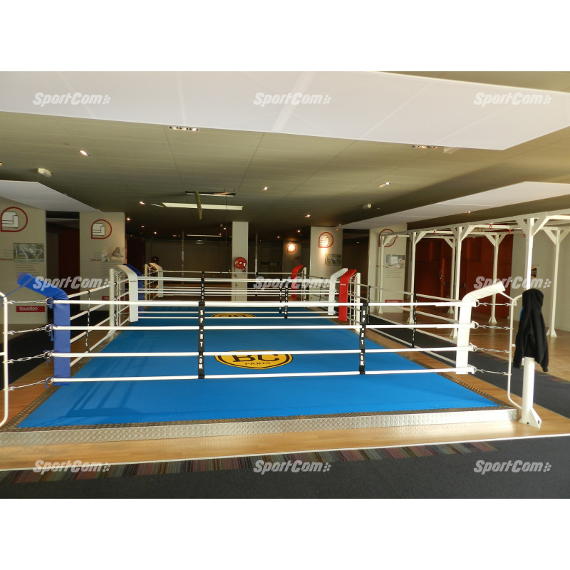 Ecofix floor-mounted double boxing ring with aluminium border | SportCom
