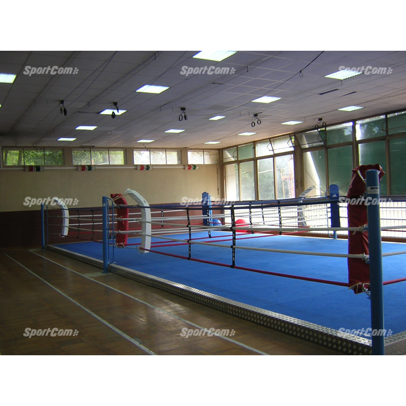 Ecofix floor-mounted double boxing ring with aluminium border | SportCom