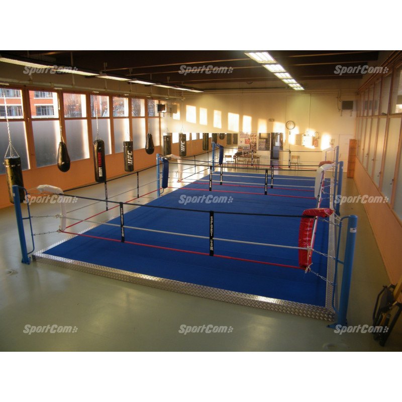 Ecofix floor-mounted double boxing ring with aluminium border | SportCom