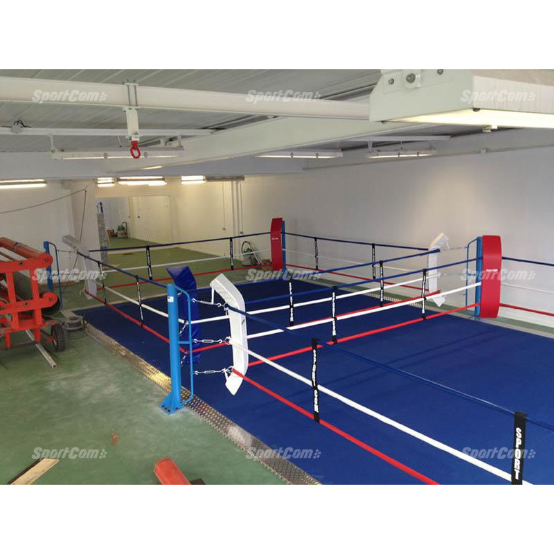 Ecofix floor-mounted double boxing ring with aluminium border | SportCom
