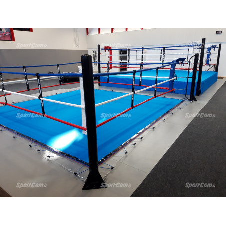 Ring de boxe écofixe au sol pourtour câblé | SportCom