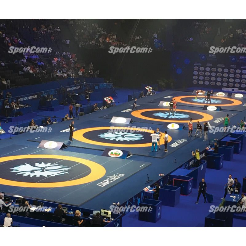 Tapis de lutte enroulable Dollamur Flexi-Roll® avec cercle | SportCom