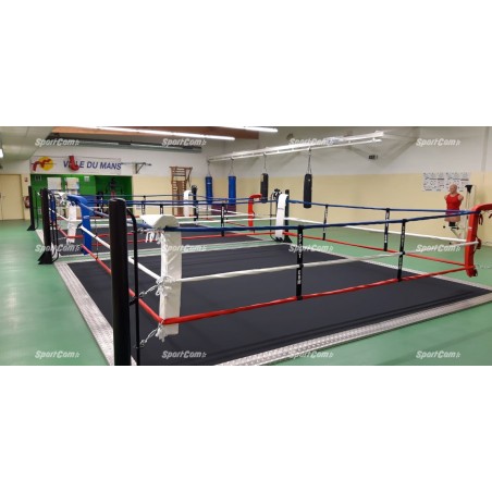 Ecofix floor-mounted boxing ring with aluminium border | SportCom
