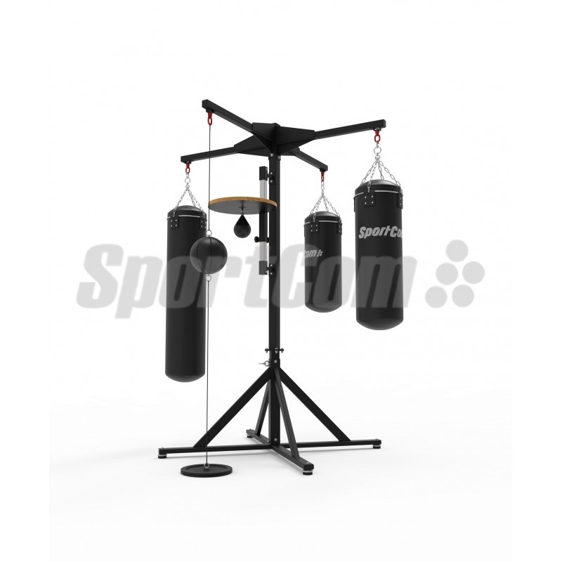 Freestanding 4-bag station with speed-ball platform | SportCom