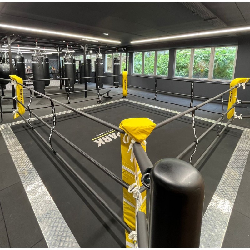 Ecofix floor-mounted boxing ring with aluminium border | SportCom