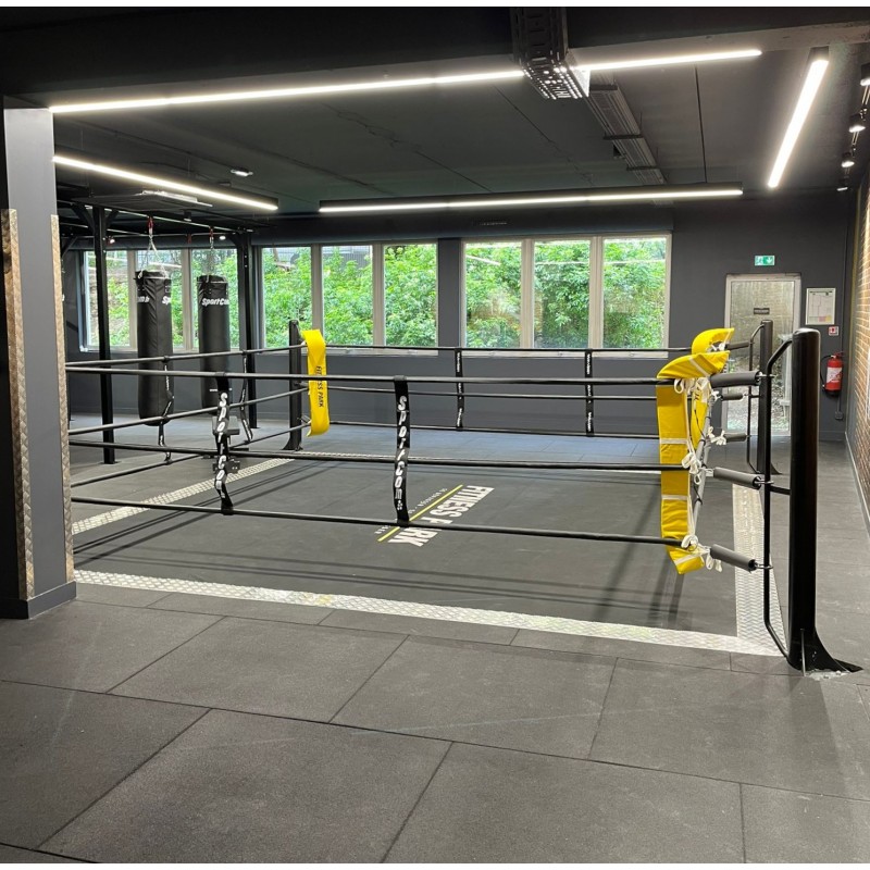 Ecofix floor-mounted boxing ring with aluminium border | SportCom