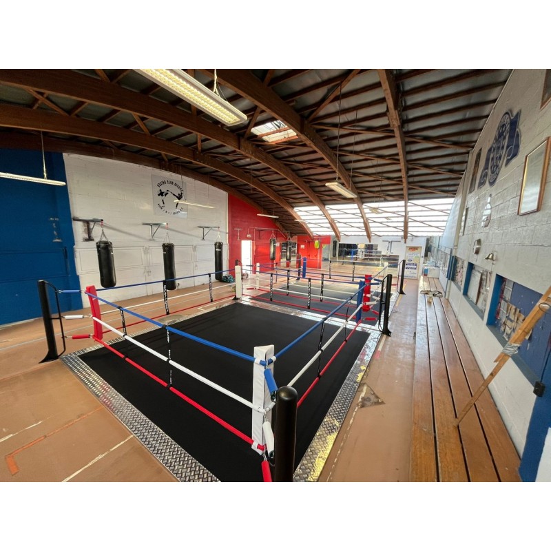 Ecofix floor-mounted boxing ring with aluminium border | SportCom
