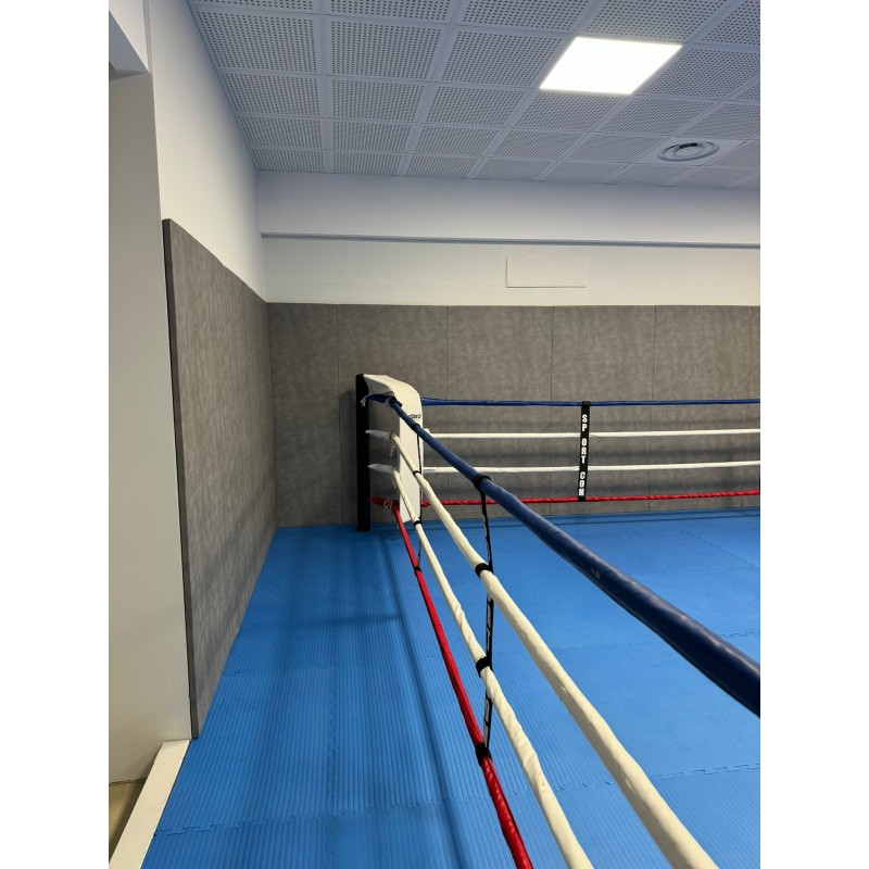 Ring de boxe écofixe au sol avec fourreaux | SportCom