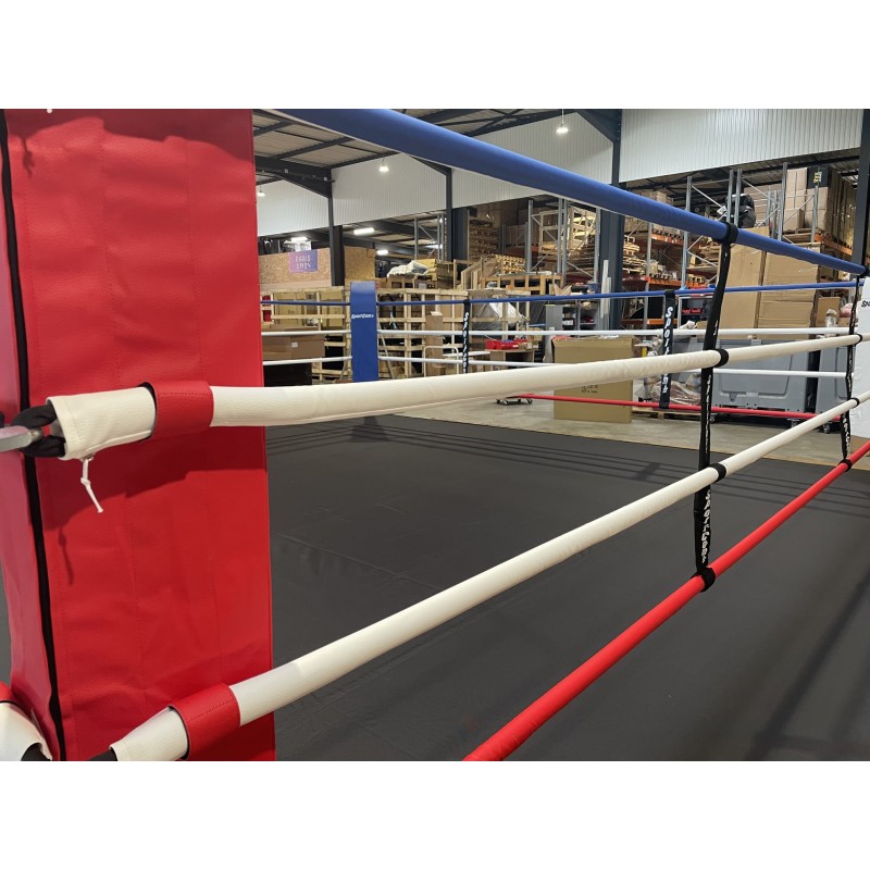 Boxing ring ropes with covers